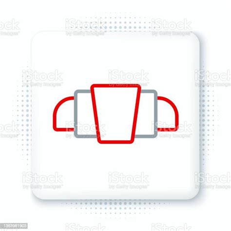 흰색 배경에 격리 된 라인 크루아상 아이콘 다채로운 개요 개념 벡터 개념에 대한 스톡 벡터 아트 및 기타 이미지 개념 다중 색상 단일 객체 Istock