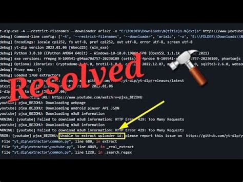 Slove Unable To Extract Uploader Id YouTube