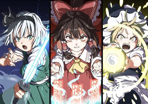Hakurei Reimu Kirisame Marisa And Konpaku Youmu Touhou Drawn By