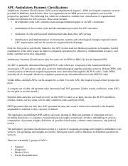 Optimizing APC Success Strategies For Outpatient Payment Systems Course Hero