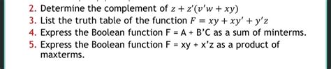 Answered 2 Determine The Complement Of Z Bartleby