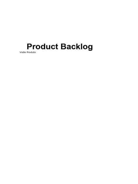 product backlog taskmanager pdf engenharia da computação programas