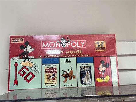 Mickey Mouse 75th Anniversary Monopoly Game New Curran Miller