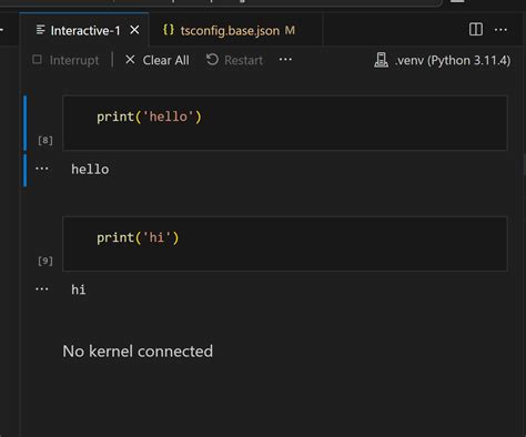 No Kernel Connected Message After Reloading Interactive Window Issue Microsoft