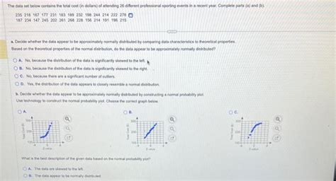 Solved The Data Set Below Contains The Total Cost N Chegg Com
