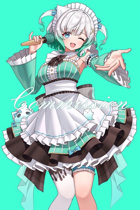 Mint Fantome Indie Virtual Youtuber Drawn By Zhengqizhizisg Danbooru