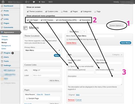 how to add nofollow to wp nav menu
