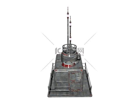 带数据传输天线的钢制气象站高清摄影大图 千库网