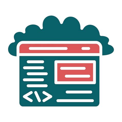 Premium Vector Vector Design Cloud Coding Icon Style