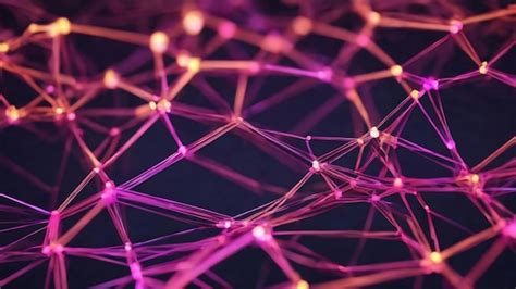 Premium Photo 3d Low Poly Plexus Connections Networking Background