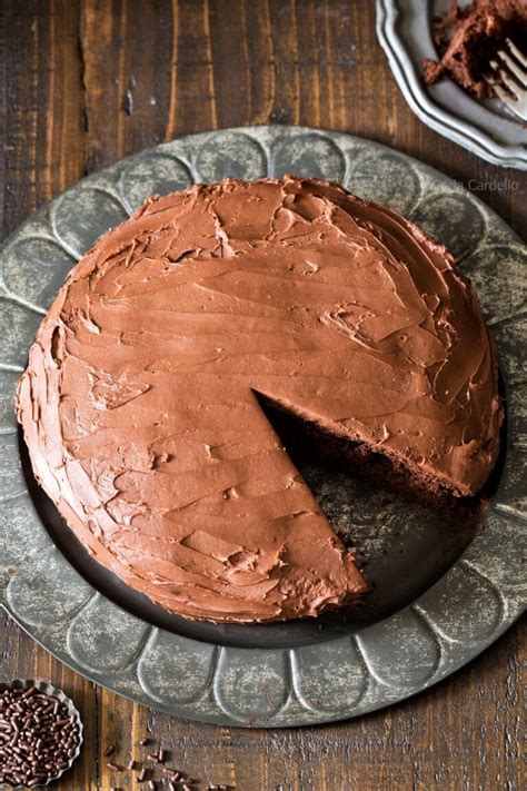One Layer Chocolate Cake 8 Inch Homemade In The Kitchen