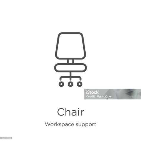 작업 영역 지원 컬렉션의 자 아이콘 벡터입니다 얇은 라인의 자 개요 아이콘 벡터 일러스트 레이 션 웹 사이트 디자인 및 모바일 앱 개발을 위한 개요 얇은 라인의 자 아이콘
