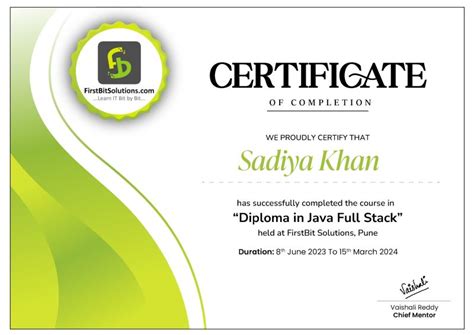 Thrilled To Share My Java Full Stack Certification 🚀 Sadiya Khan