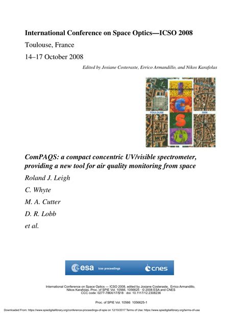 Pdf Compaqs A Compact Concentric Uv Visible Spectrometer Providing A New Tool For Air
