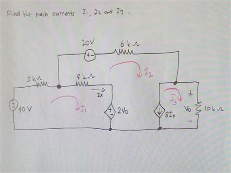 Solved Find The Mesh Currents I1i2 And I3