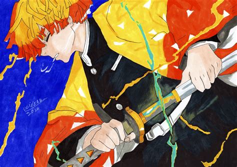 Zenitsu Agatsuma Demon Slayer By Oliver Yagami On Deviantart