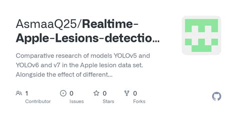 Github Asmaaq25 Realtime Apple Lesions Detection With Yolo Comparative Research Of Models