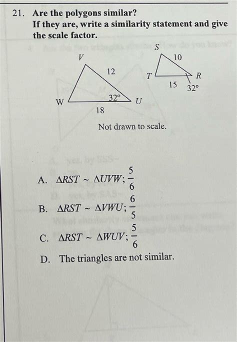 Solved Are The Polygons Similarif They Are Write A