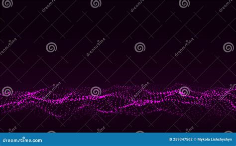 Futuristic Vector Technology Wave Digital Cyberspace Abstract Wave