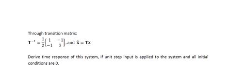 Solved Question A Control System State Space Model Is Chegg