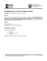 SIM A3 CSCI203 2021S3 V1 MarkingGuide Pdf Assignment 3 15 Of Total