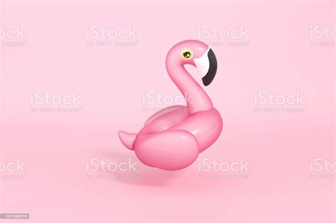 핑크 플라밍고 플로트 파스텔 핑크 배경 3d 렌더링에 열대 조류 모양 풍선 수영장 링 3d 일러스트 여름 미니멀 컨셉 3차원 형태에 대한 스톡 사진 및 기타 이미지 Istock