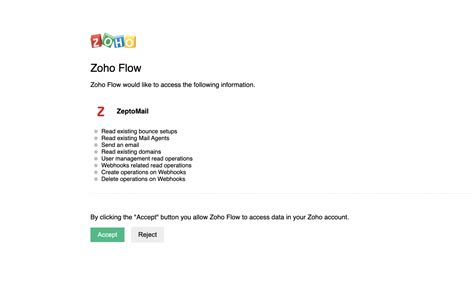 Zoho Flow Integration With Zeptomail