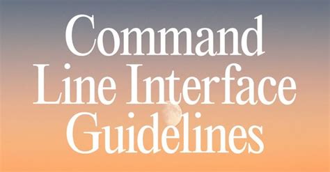 Command Line Interface Guidelines Rprogramming
