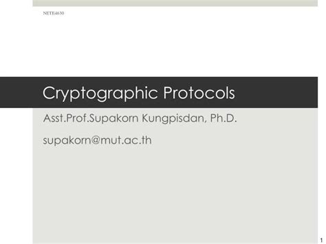 Ppt Cryptographic Protocols Powerpoint Presentation Free Download
