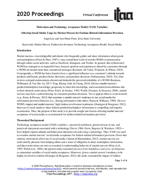 Pdf Motivations Influencing Social Media Use By Mavens