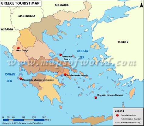 Greece Travel Map Map Of Greece