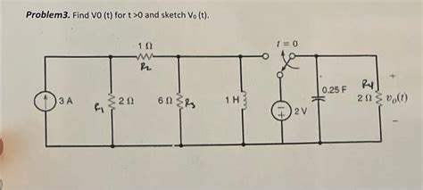 Solved Problem Find Vo T For T And Sketch V T Chegg Com