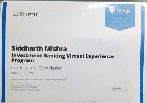 Siddharth Mishra On Linkedin Live Project In Investment Banking