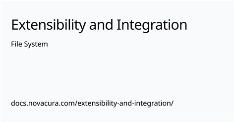 File System Extensibility And Integration