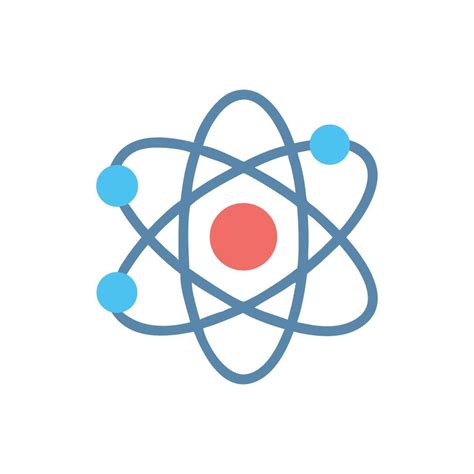 Atom Model Illustration On White Background In Science Style 65322449 Vector Art At Vecteezy