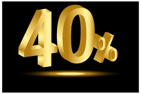 Premium Vector 40 Off Discount Golden Promotional Banner