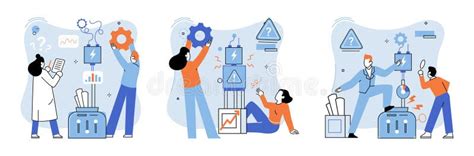 team solving complex problems teamwork metaphor miniature scene of
