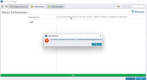 Error When Installing Slicerdebuggingtools On Slicercat Development