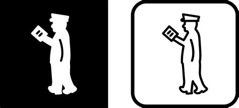 Guard Checking Passport Vector Icon 42510785 Vector Art At Vecteezy