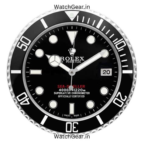 Rolex Sea Dweller Black Wall Clock