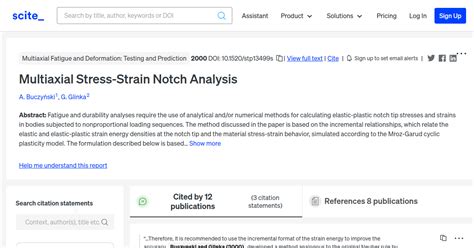 Multiaxial Stress Strain Notch Analysis