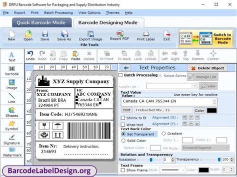 Barcode Labels For Packaging Download And Review