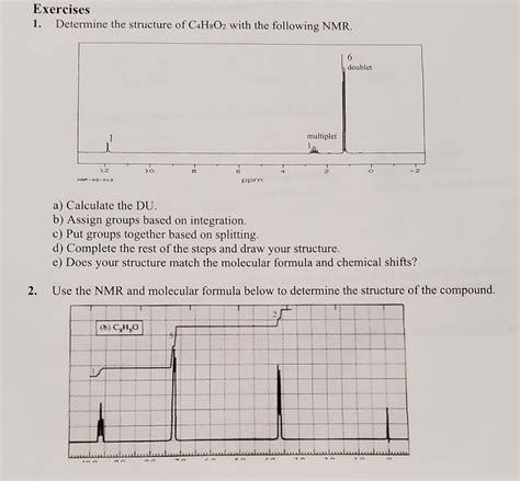 Solved Exercises 1 Determine The Structure Of C4h8o2 With