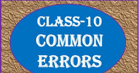 Common Errors In Secondary Mathematics