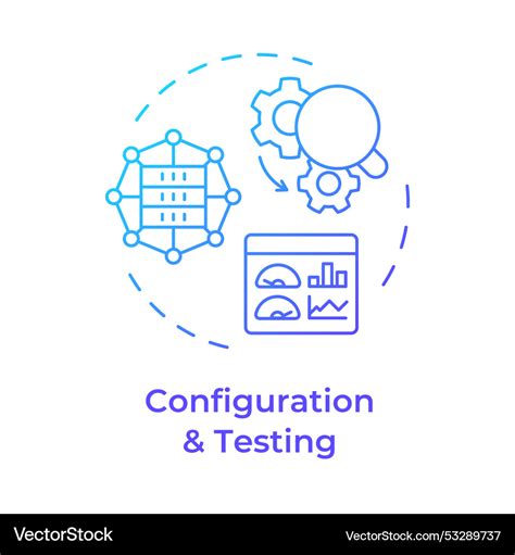 Configuration And Testing Blue Gradient Concept Vector Image
