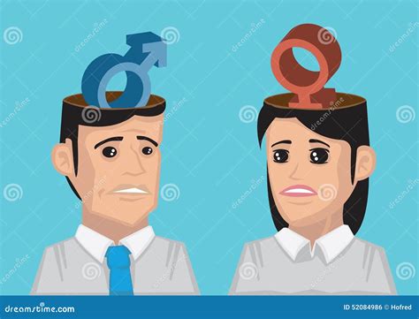 Diferença Entre O Homem E a Mulher Ilustração do Vetor Ilustração de