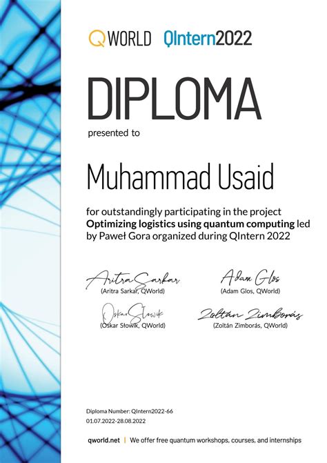 muhammad usaid on linkedin quantumcomputing research qintern22