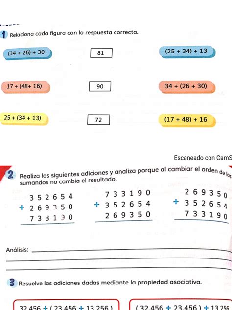 Actividad Propiedades De La Suma Pdf
