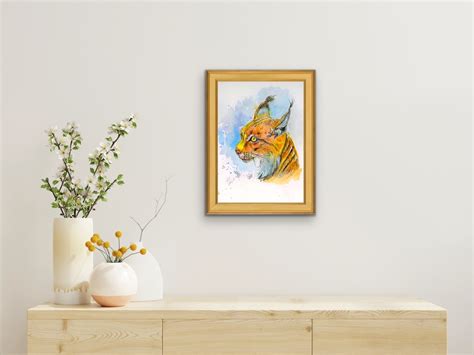 Art Print Bobcat Watercolor Bobcat Wall Art Decor Bobcat Artwork