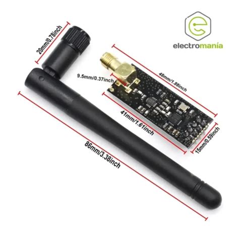 módulo inalámbrico nrf24l01 pa lna con antena electromanía perú
